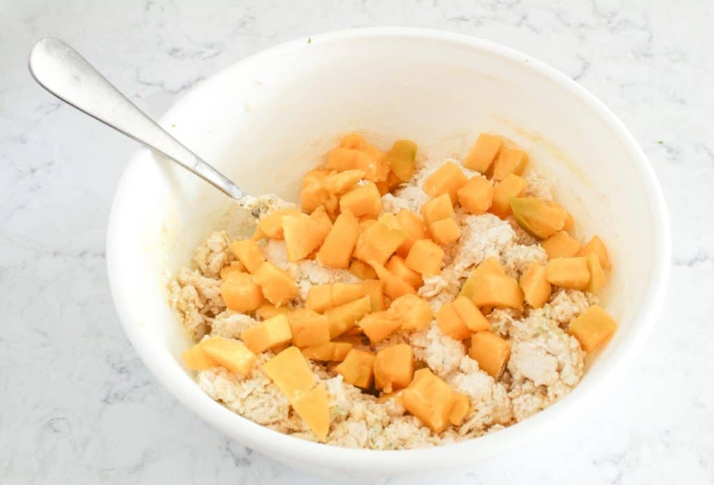 Coconut Mango Scones with Lime Glaze - Maple and Thyme