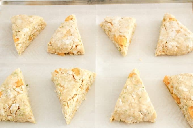 Coconut Mango Scones with Lime Glaze - Maple and Thyme