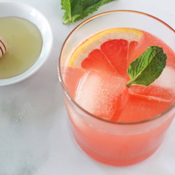 Sparkling Ruby Red Grapefruit Cocktail - Maple and Thyme