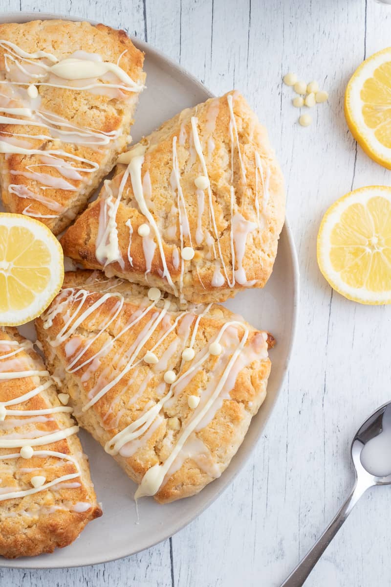 Lemon White Chocolate Chip Scones - Maple and Thyme