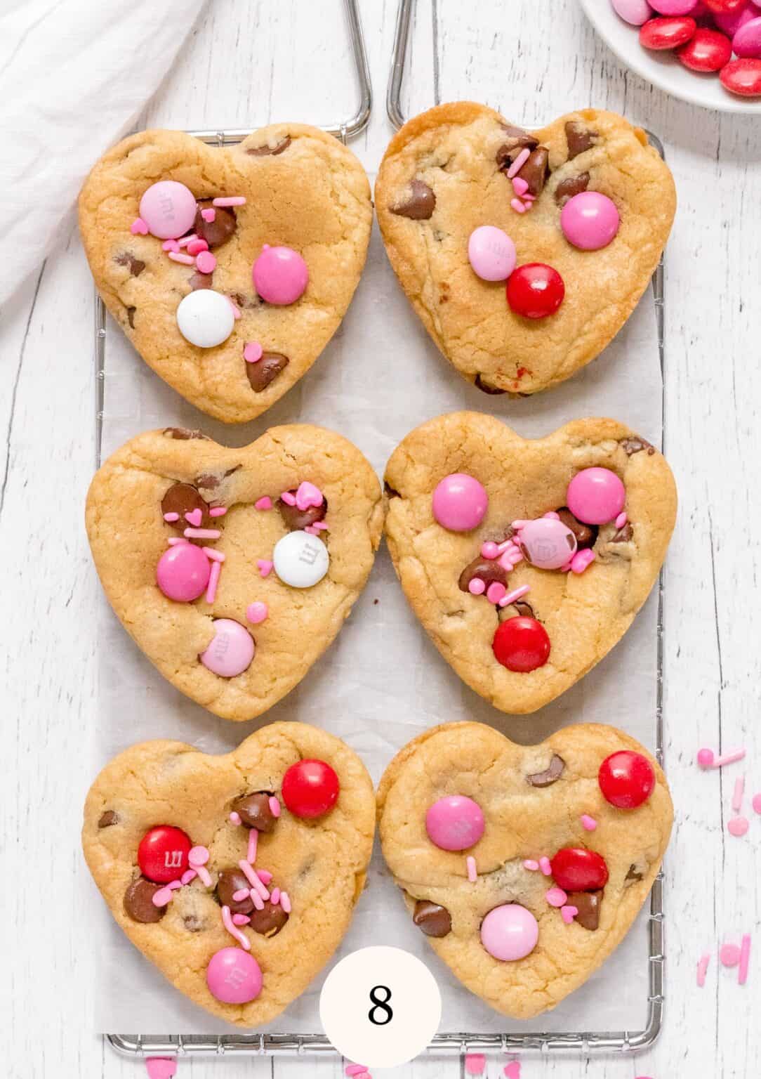 Chocolate Chip Heart Shaped Cookies - Maple and Thyme