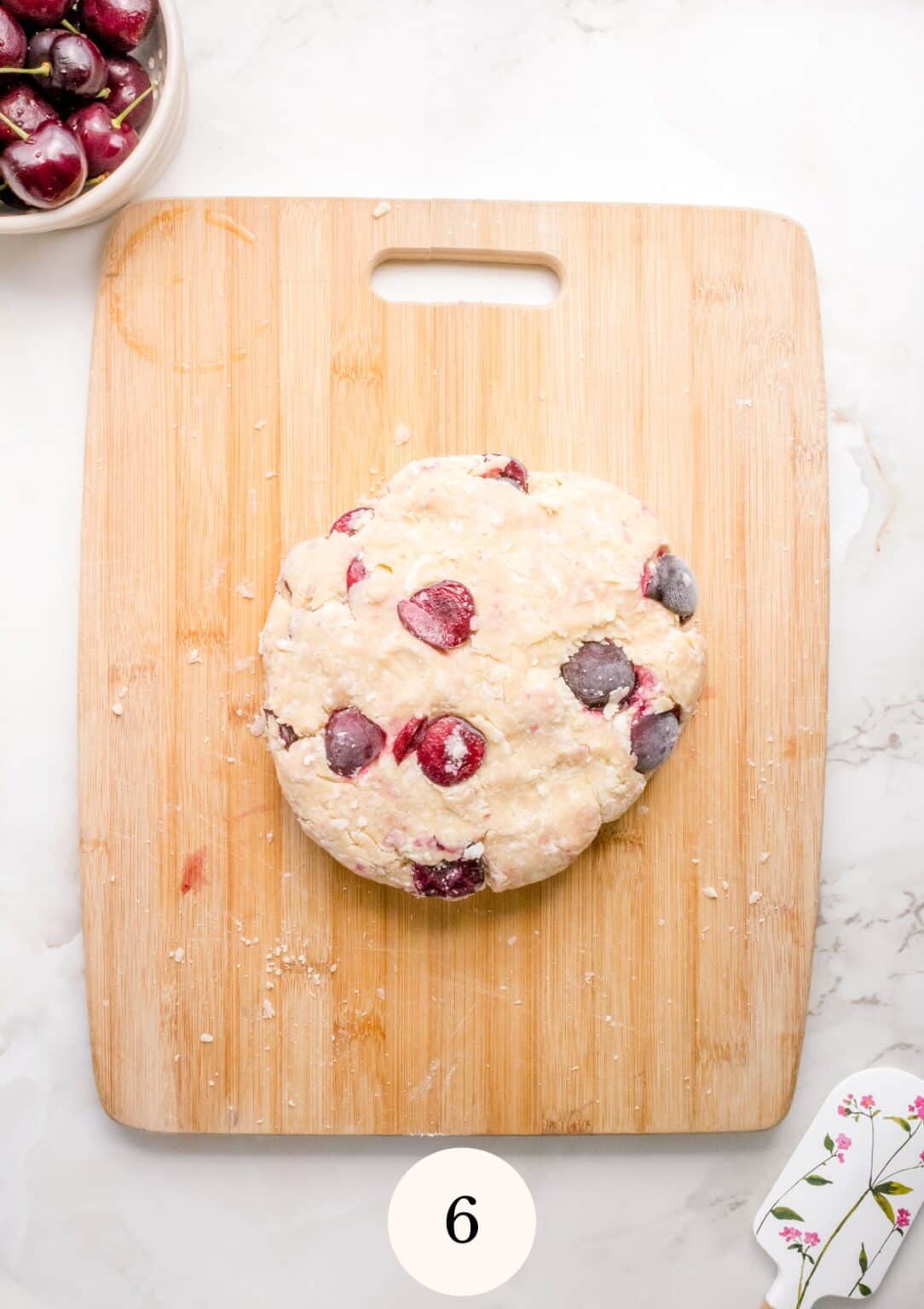 Cherry Almond Scones with Almond Glaze - Maple and Thyme