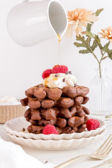 The Best Chocolate Waffles Recipe (Triple Chocolate and Fluffy)